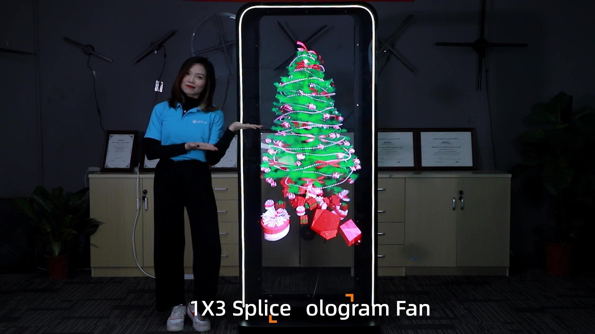 4 Blades 3d Hologram Fan 42cm 50cm 65cm 100cm Led Fan 3d Display 3d ...