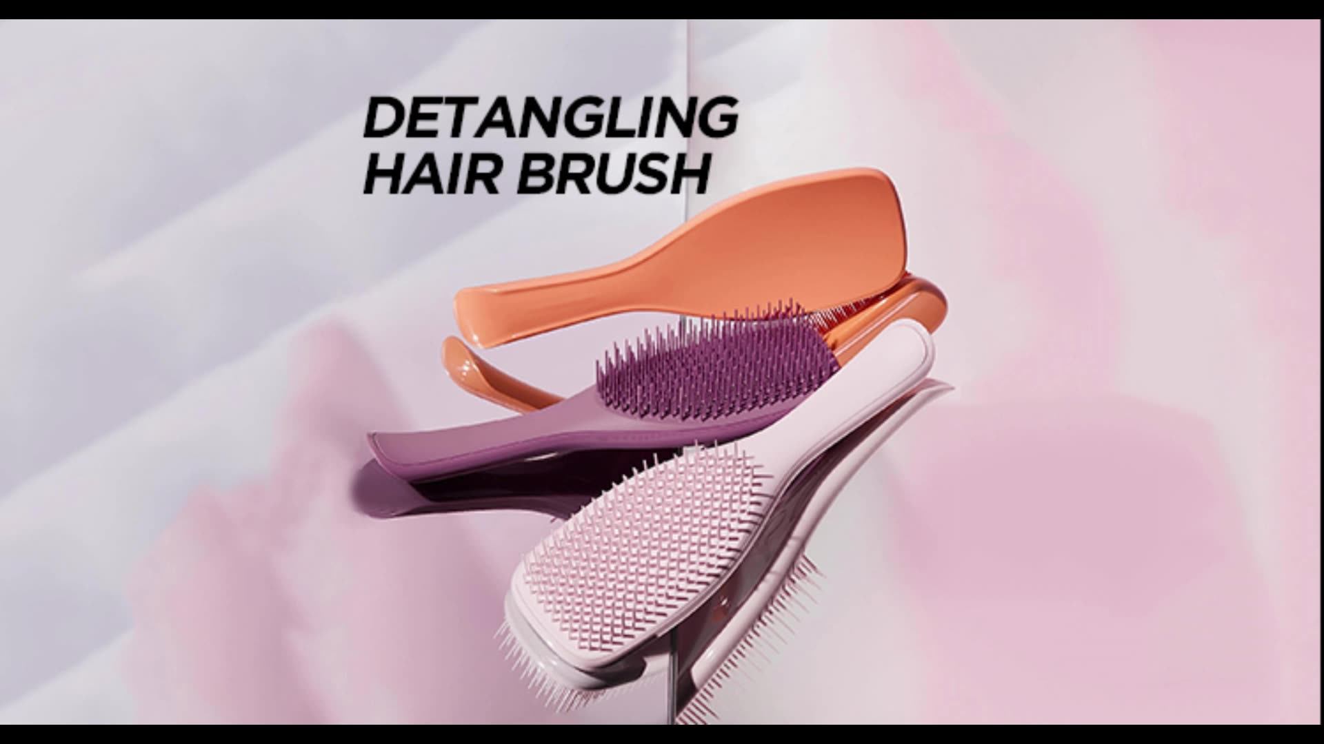 Customized Logo Tangle Detangling Comb Shower Hair Brush Detangler ...
