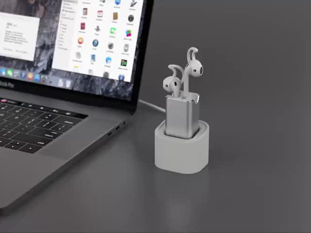 For Apple Airpod Desktop Charger With Stand Holder Charging Case With ...