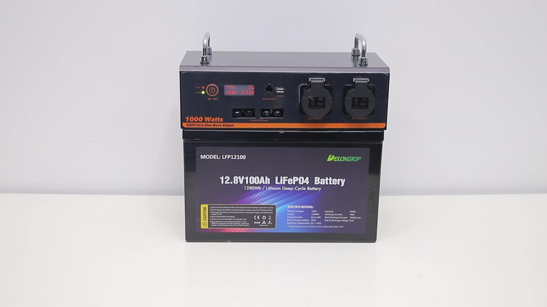 Camping Energy Storage 12v 100ah Lifepo4 Battery 1000w 1200w 1500w ...
