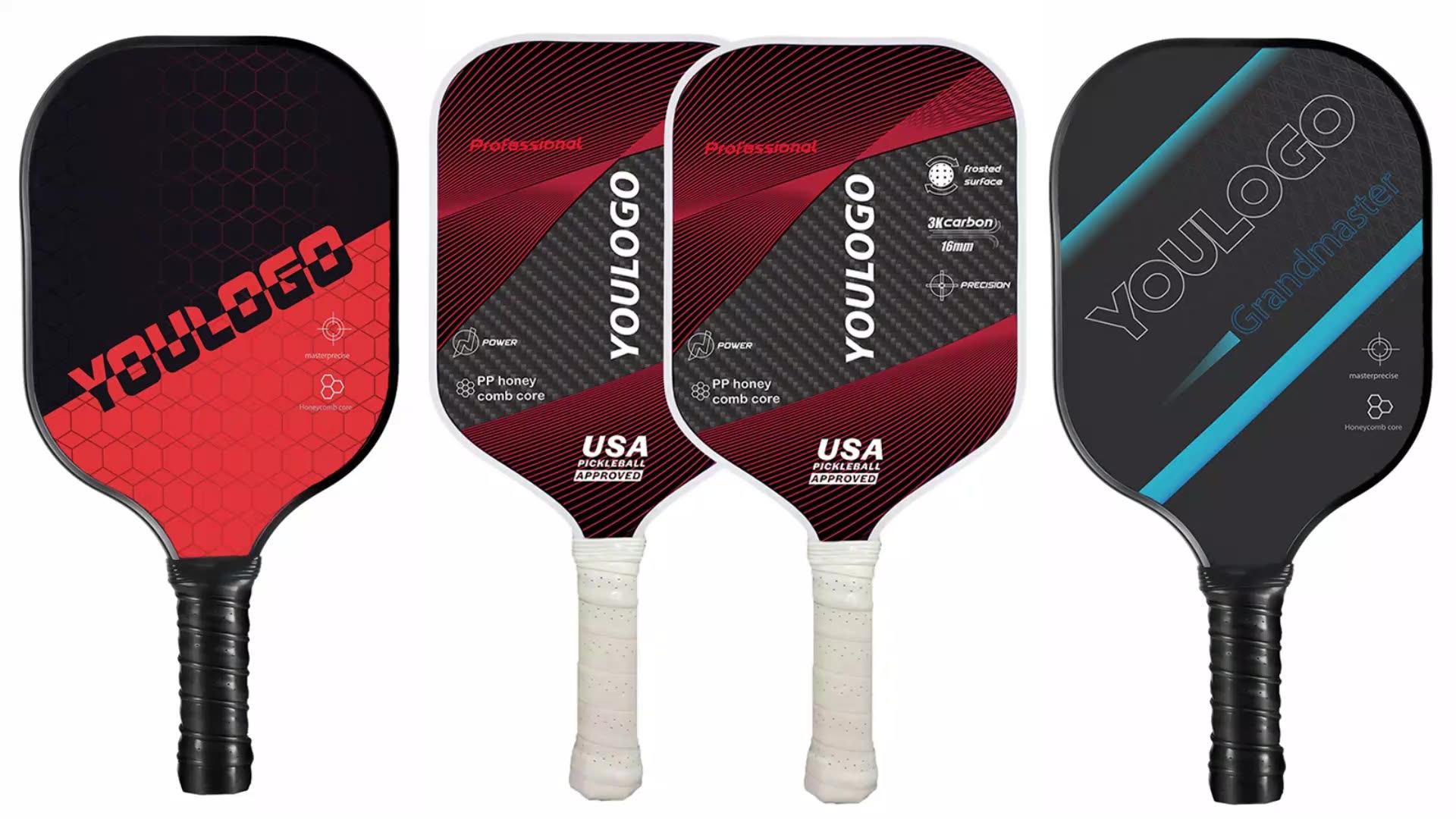 Professional Custom 3k Carbon Fiber Pickleball Paddle Thermoforming ...