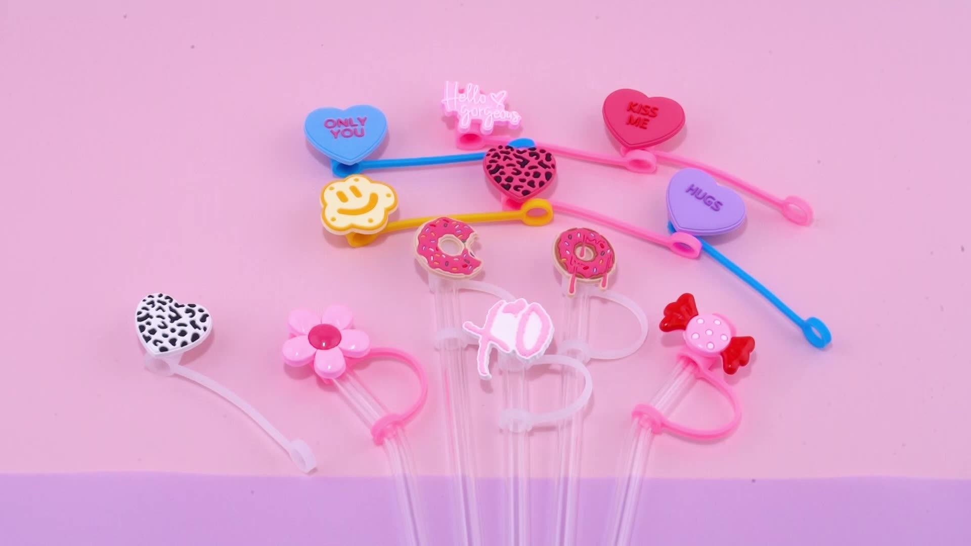 8mm Custom Medical Animal Silicone Straw Topper Charm Reusable Airtight ...