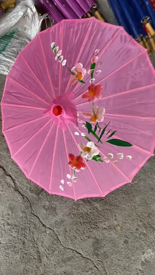 Chinese Traditional Handmade Parasol Folded Oil Paper Umbrellas With ...