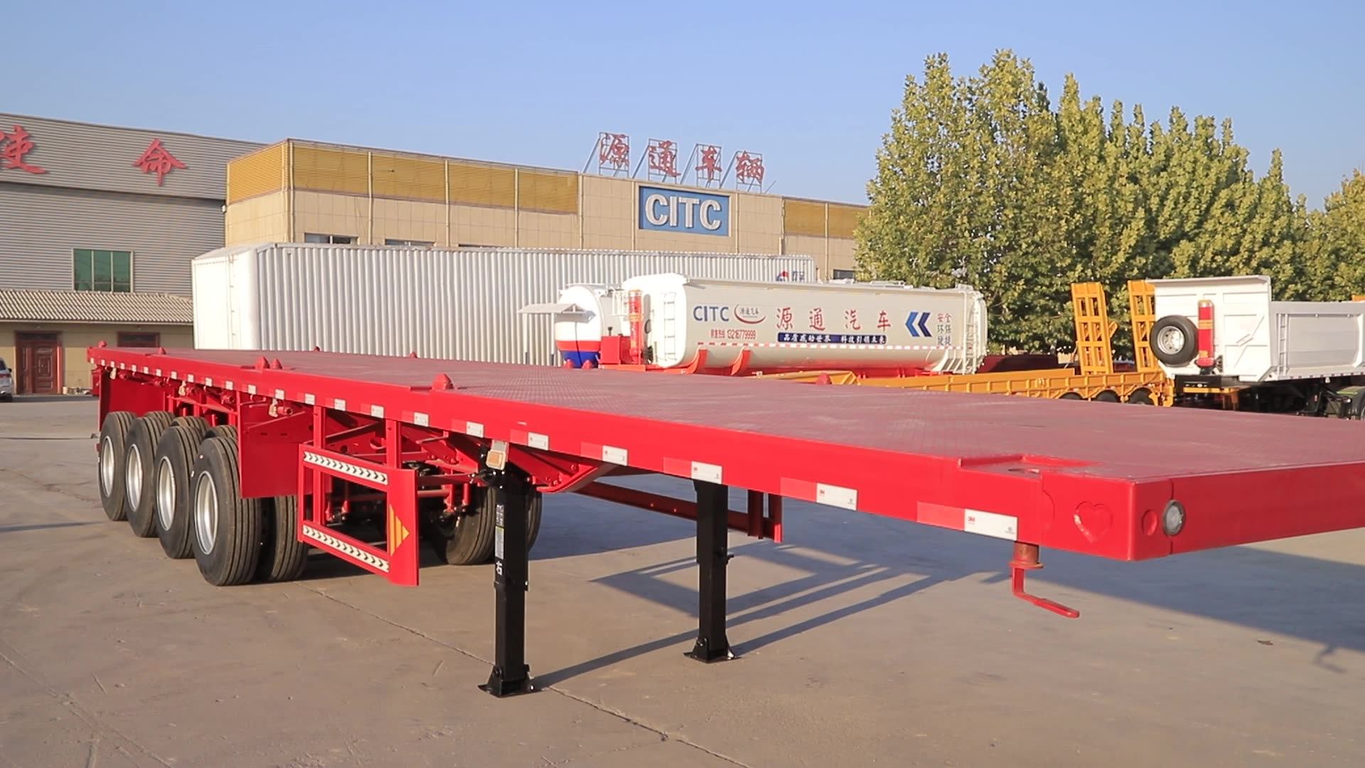 All Series Of Trailer Shipping Container 40ft 50 Ton Flatbed Semi ...