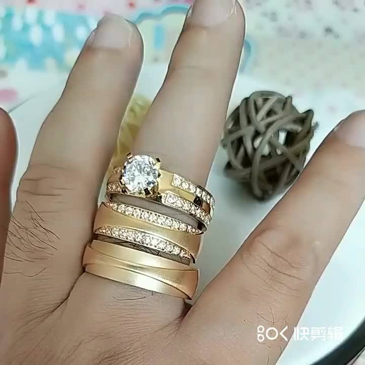 Factory Price Latest Design Cz Diamond Couple Engagement Ring,Gemstone ...