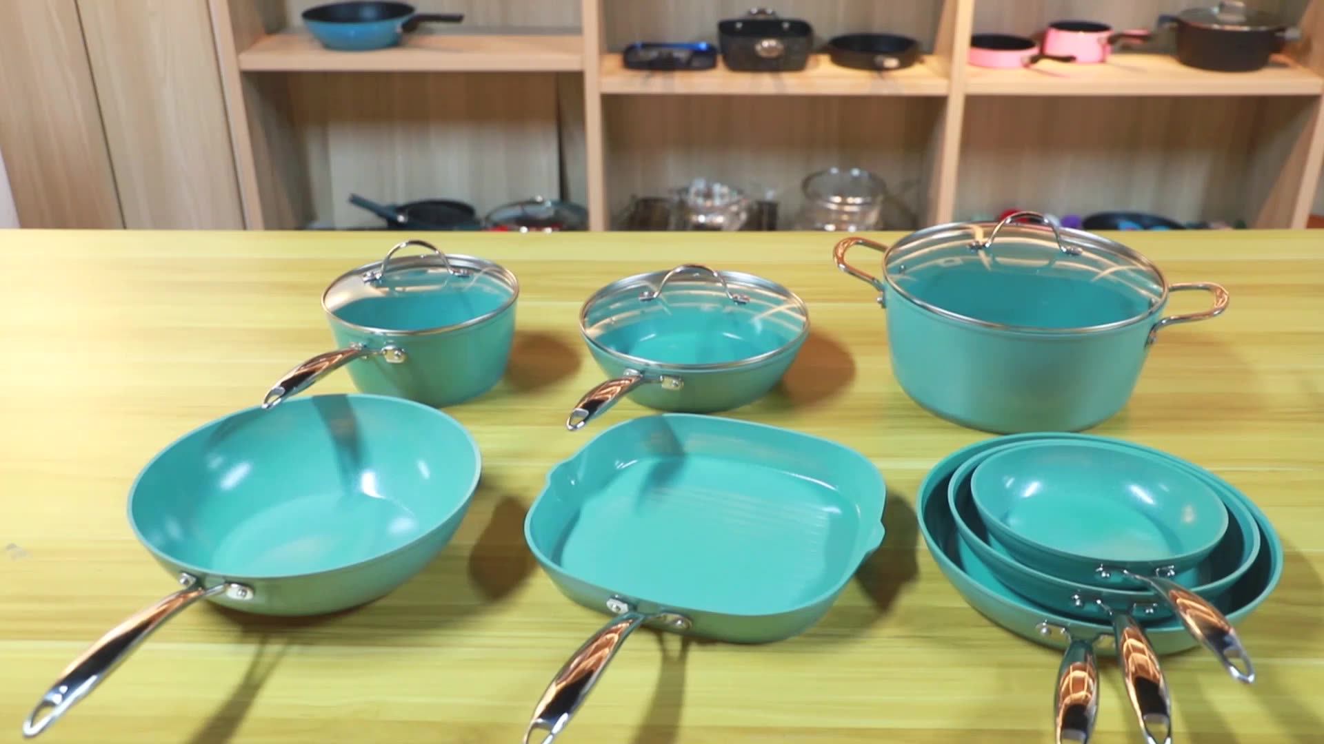 Induction Cookware Set Forged Aluminum Cookware Set With Glass Lid ...