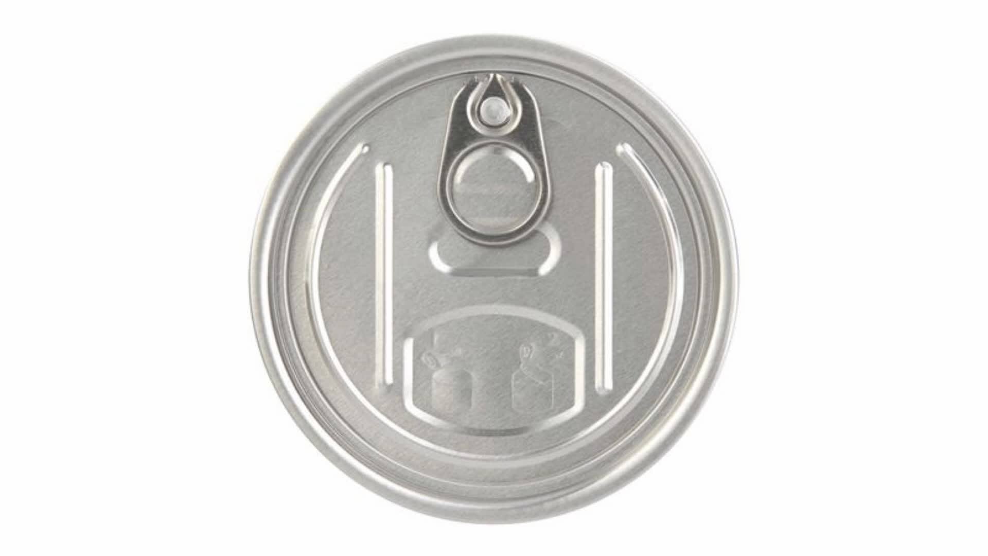 Oem 73mm 300# Full Open Aluminum Easy Open Lid Cap For Dry Food Plain ...