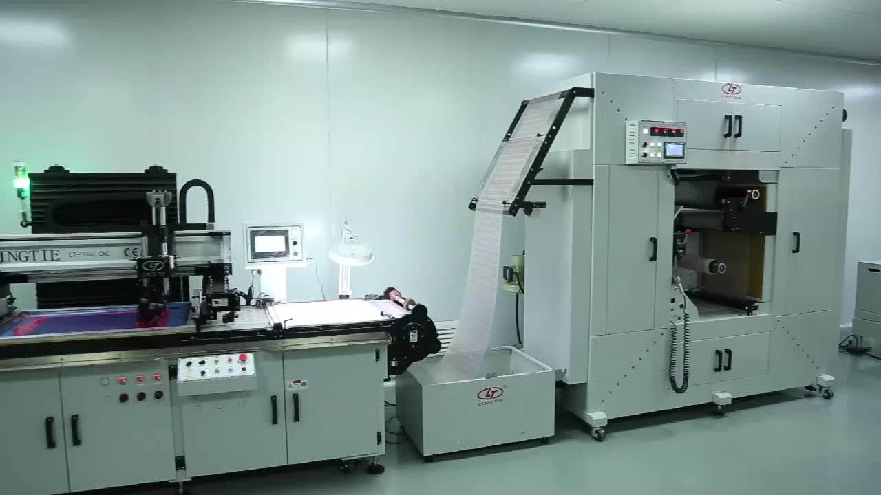 Mesin Cetak Layar Sutra Roll Ke Roll Otomatis Untuk Stiker Kertas ...