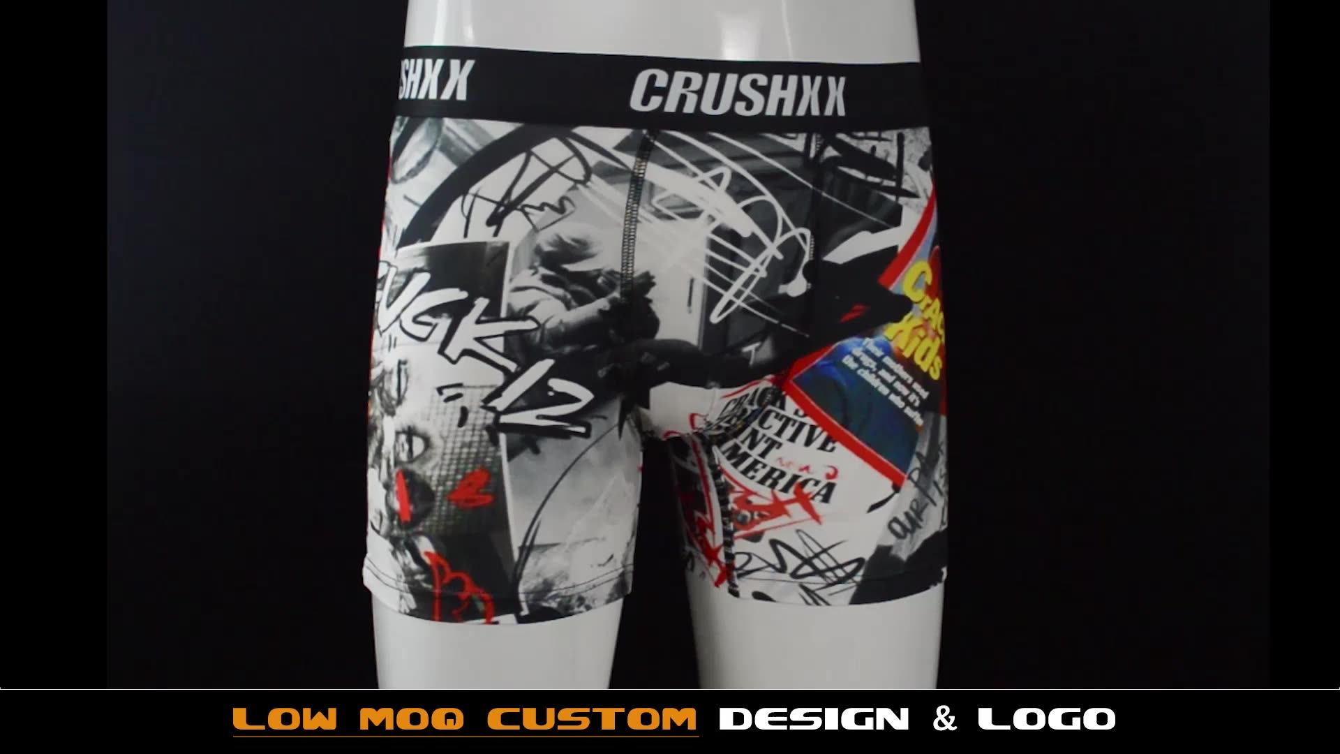 Custom Logo Breathable Boxers Briefs For Men Design Printed Men's ...