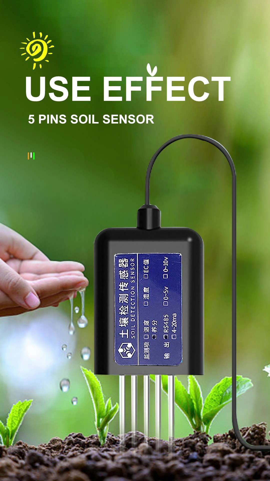Rs485 Soil Temperature Humidity Moisture Testing Sensor Plant Soil ...