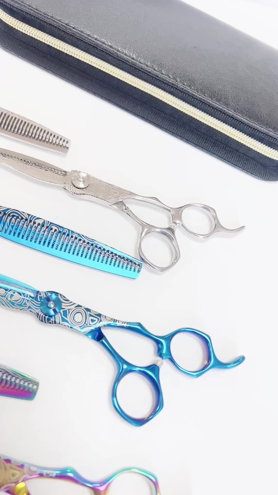 Hs-0016 Damascus Professional Japan Steel 440c Barber Scissors Hair ...