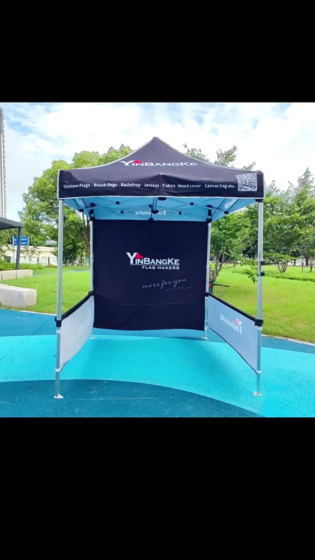 Custom Printed Trade Show Folding Gazebo 3x3 Portable Pop Up 10 X 10 ...