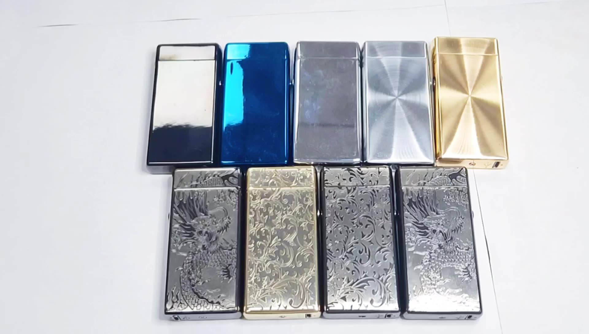 Electric Dual Arc Lighter Usb Rechargeable Flameless Windproof Custom ...