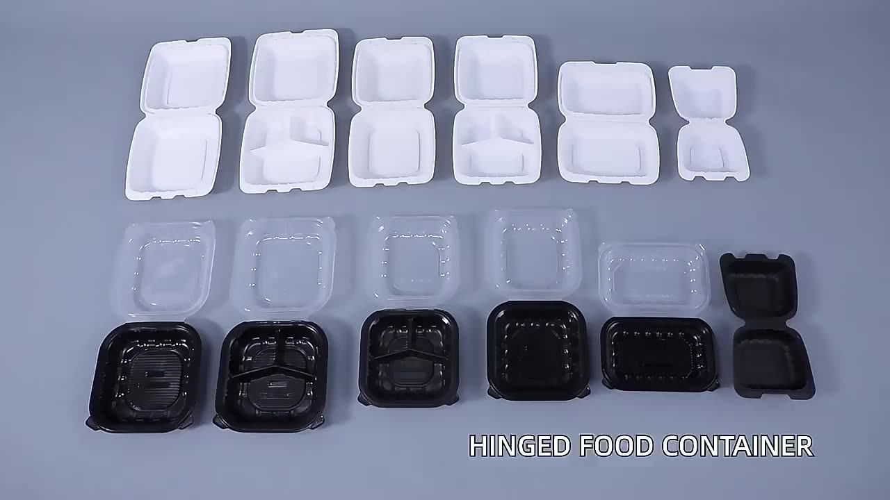 Fuling Hinged To Go Food Container Mfpp Clamshell 9x9 Disposable Lunch ...