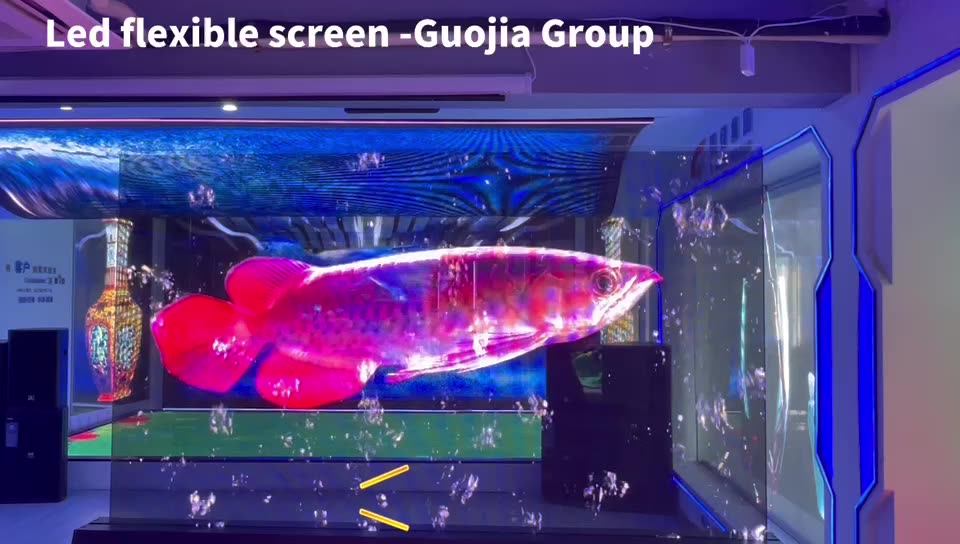 P8 High Transparency Self Adhesive Flexible Led Screen Crystal Film ...