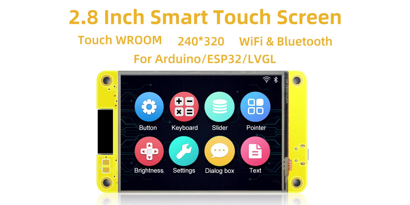 Esp32 Development Board 2.8 Inch Touch Screen Esp-wroom Wifi & Bluetooth Optional Case 2.8" Lcd ...