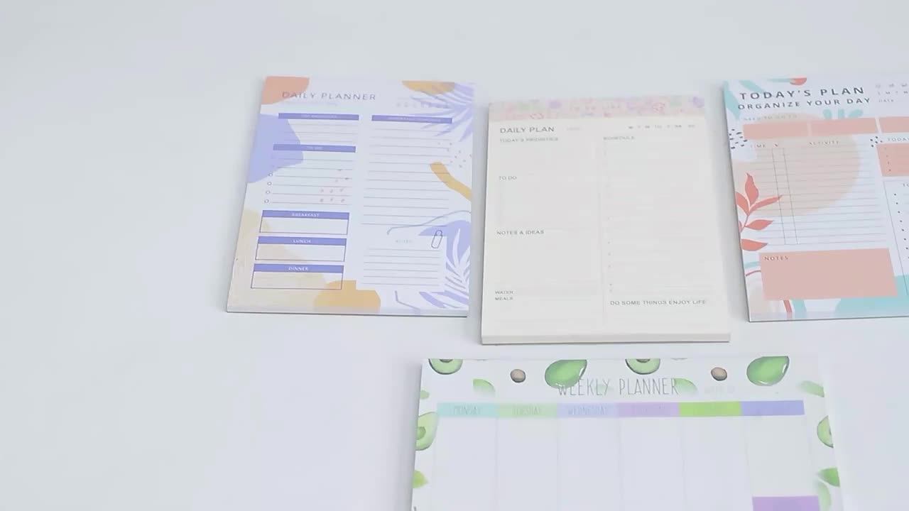 Customized Daily Planner Notepad For Productivity Daily Planners Work ...