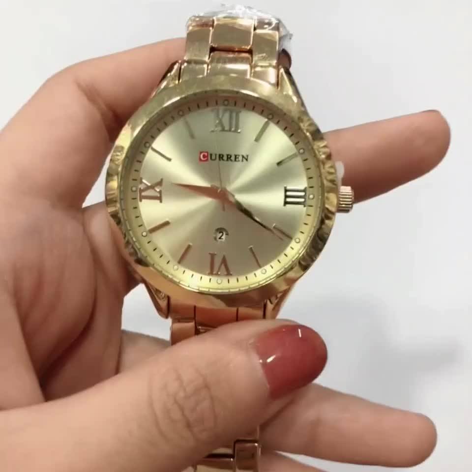 Curren 9007 Rose Gold Watch Women Quartz Watches Top Brand Luxury ...