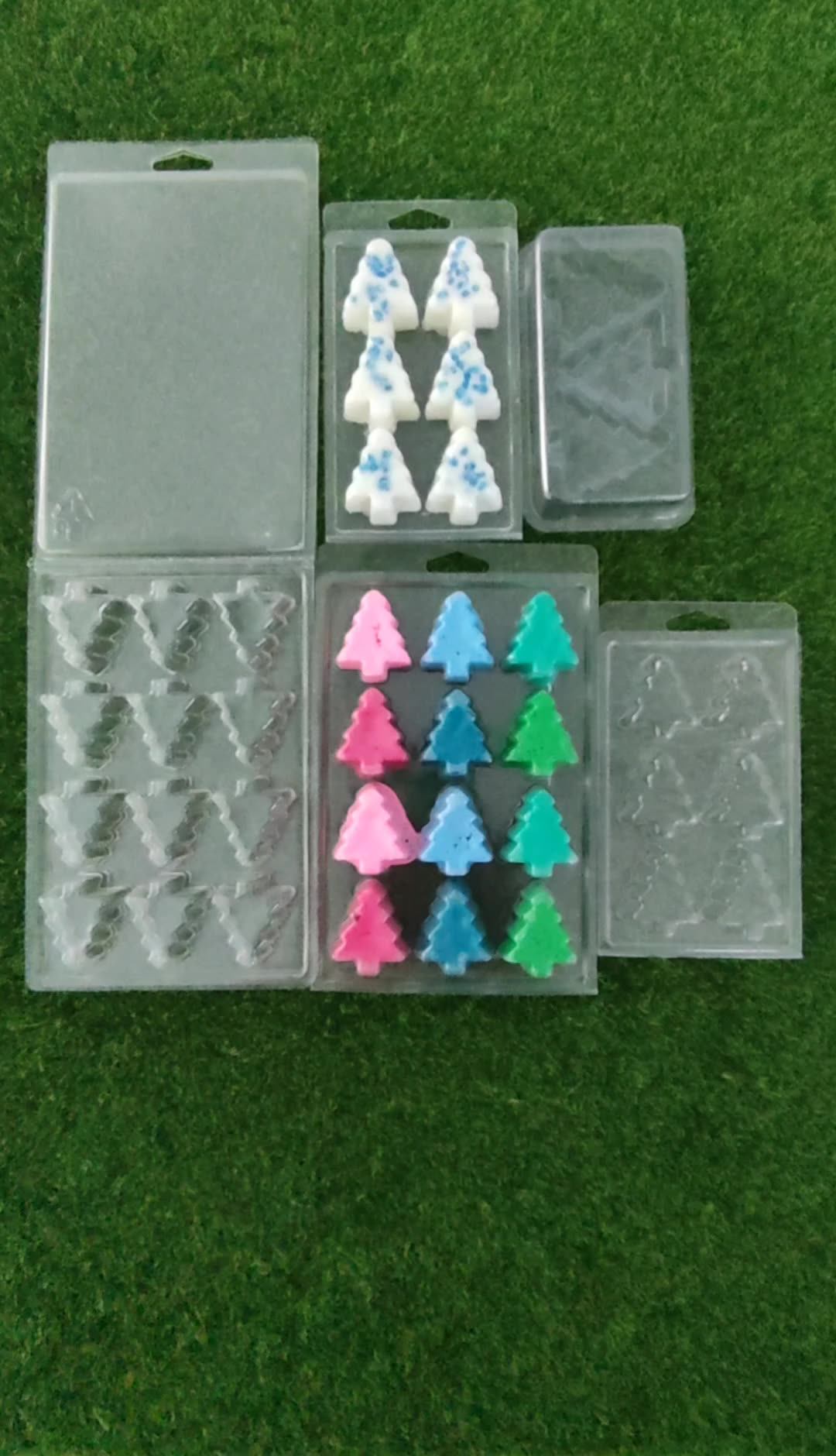 Custom 12 Cavity Christmas Tree Candle Clamshell Tart Mold,Cavity Wax ...