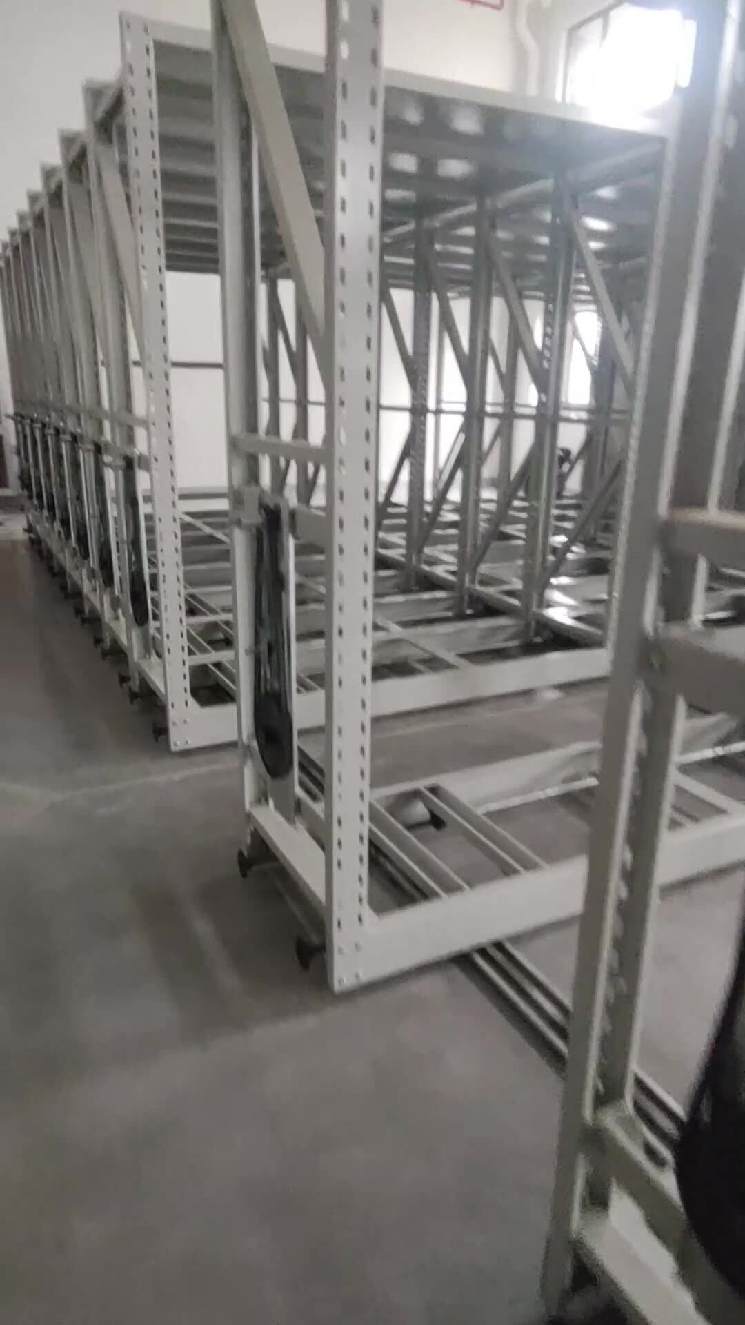 仓储移动货架手摇式密集货架库房多功能重型轨道储物架样品保存架-阿里巴巴