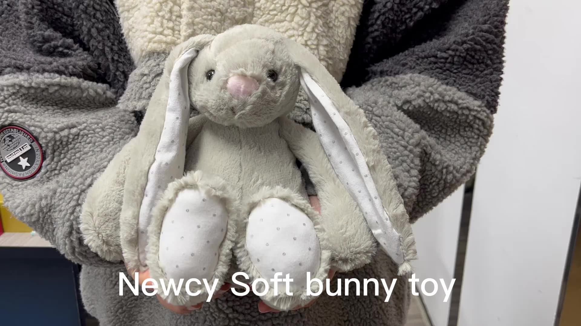 Custom Plush Rabbit Stuffed Toy Easter Bunny Plush Toys For Logo ...