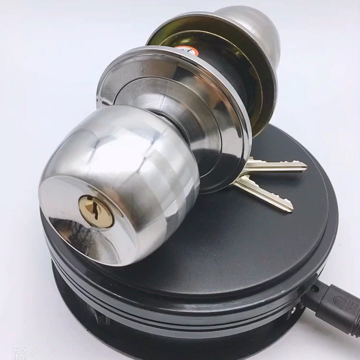Cylindrical Knob Door Lock Set Satin Stainless Steel Bedroom Door Knob ...