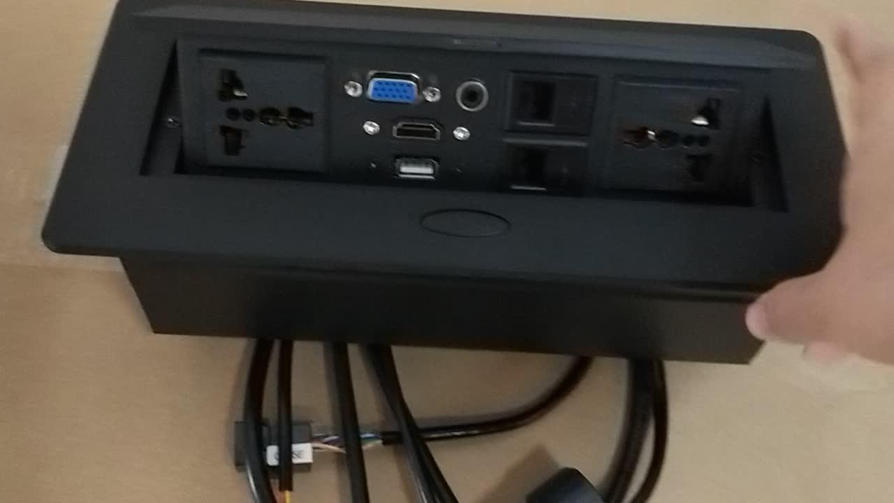 Multimedia Conference Tabletop Cable Connection Pop Up Socket With Vga ...
