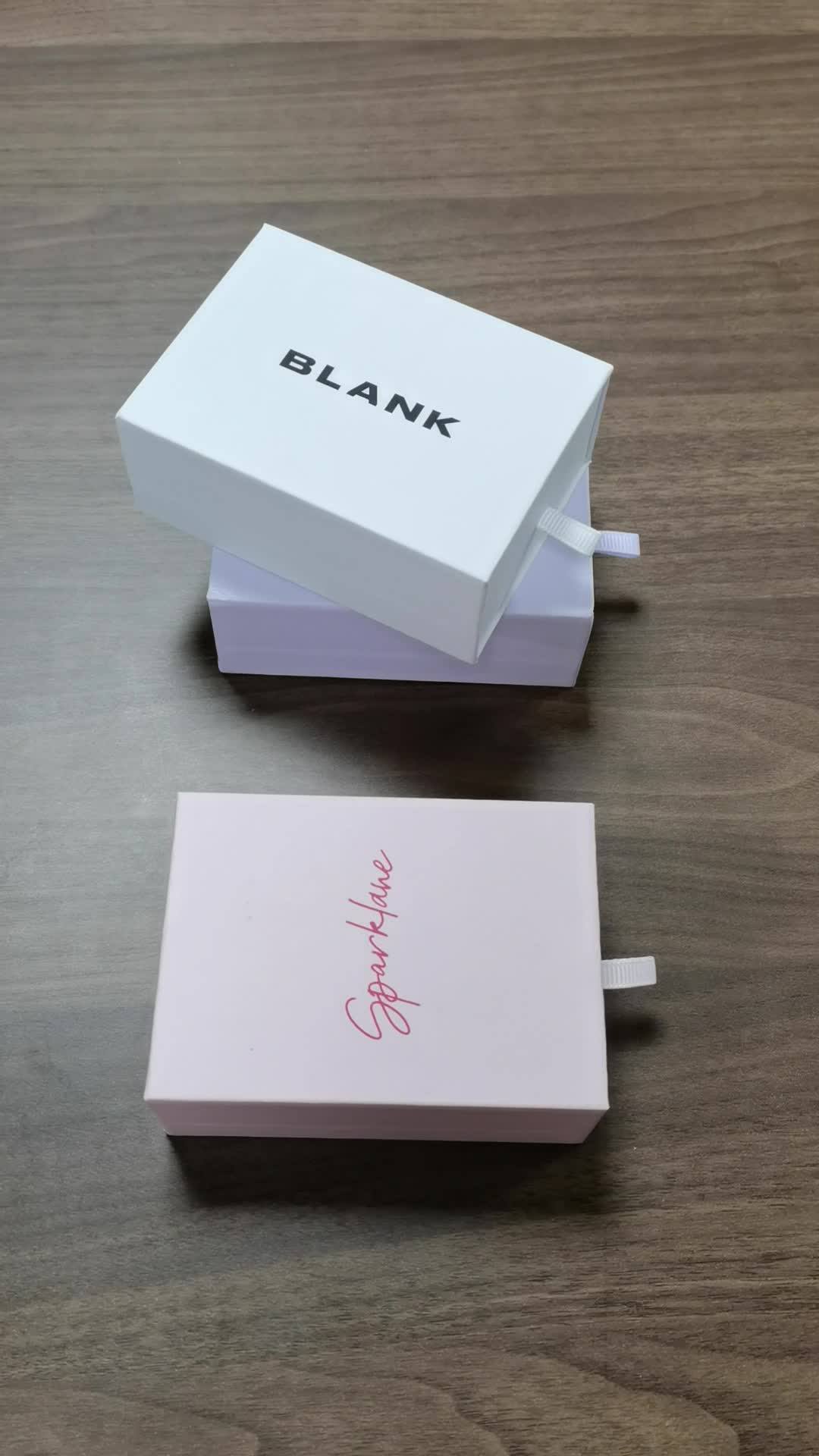 Luxury Branded Ribbon Pull Tab Box Customized Slide Out Open Sleeve Box ...