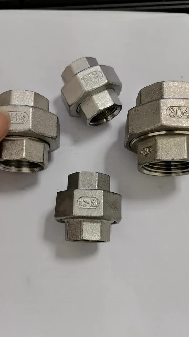 Stainless Steel Union Couplings Npt Joint Pipe Fittings Female Thread ...