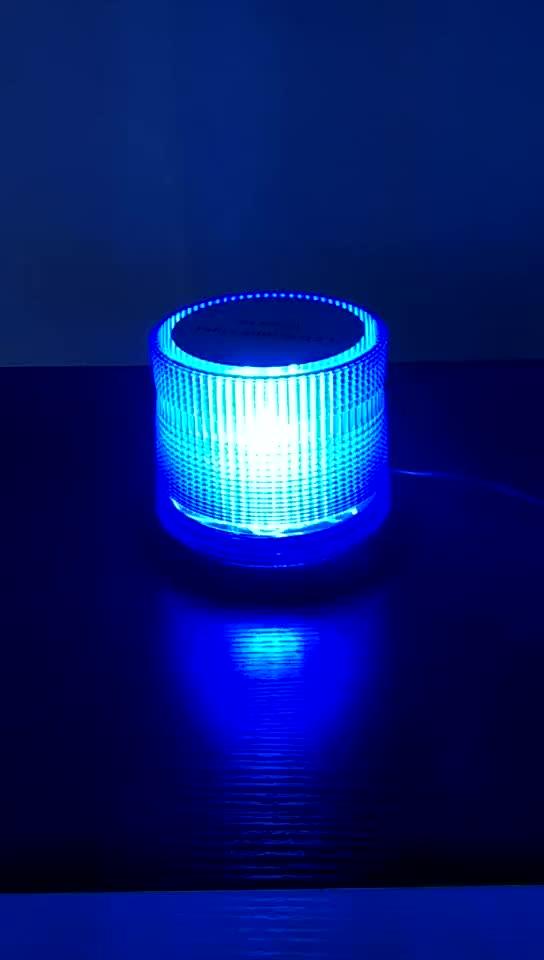 60w Blue Led Flashing Beacon Light Led Magnetic Mount Strobe Rotating ...