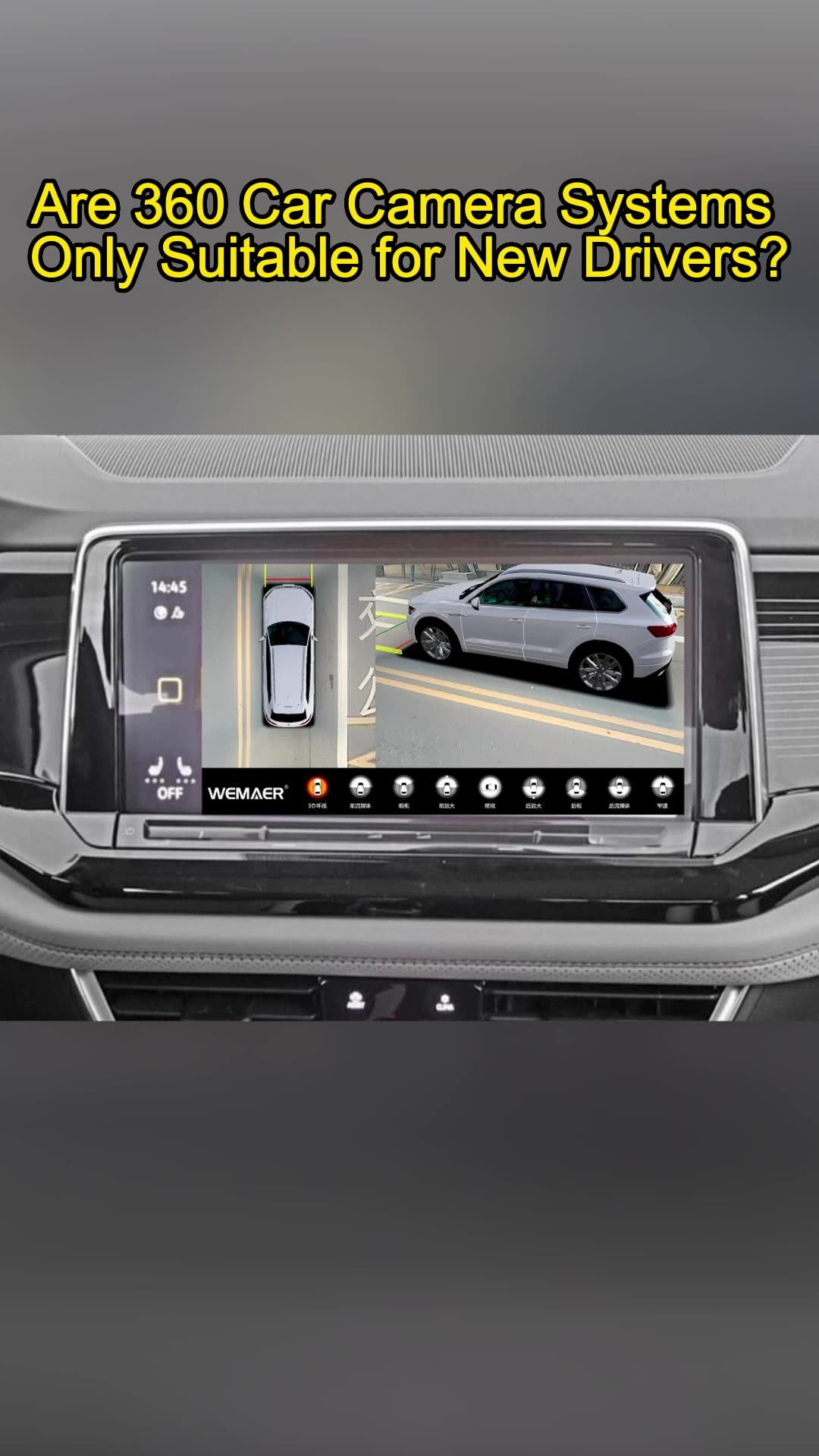 3d 360 Degree Round Rear View Surround Car Dvr Reverse 4 Camera Kit ...