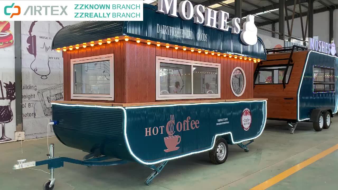 Mobile Street Snack Food Tow Trailer Cart Hamburger Coffee Ice Cream ...