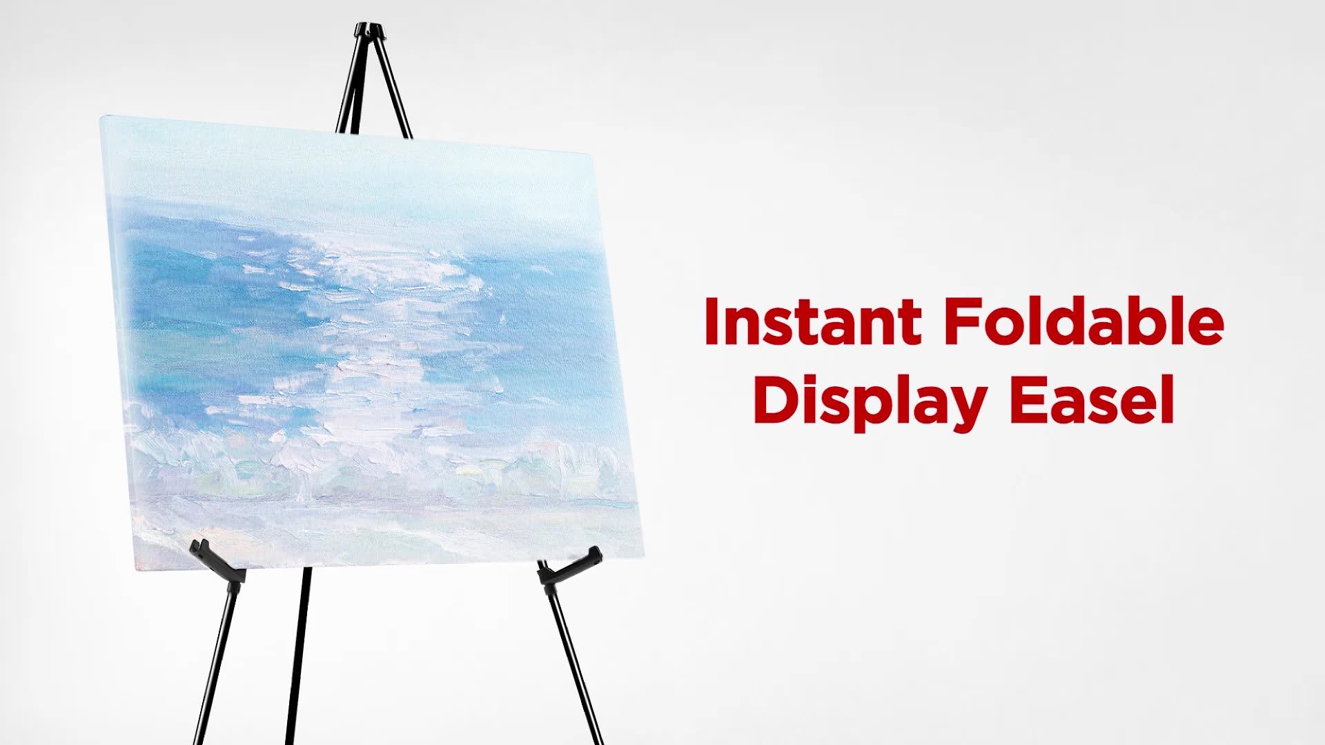 Metal Display Poster Easel Stand Tripod Collapsible Portable Floor ...