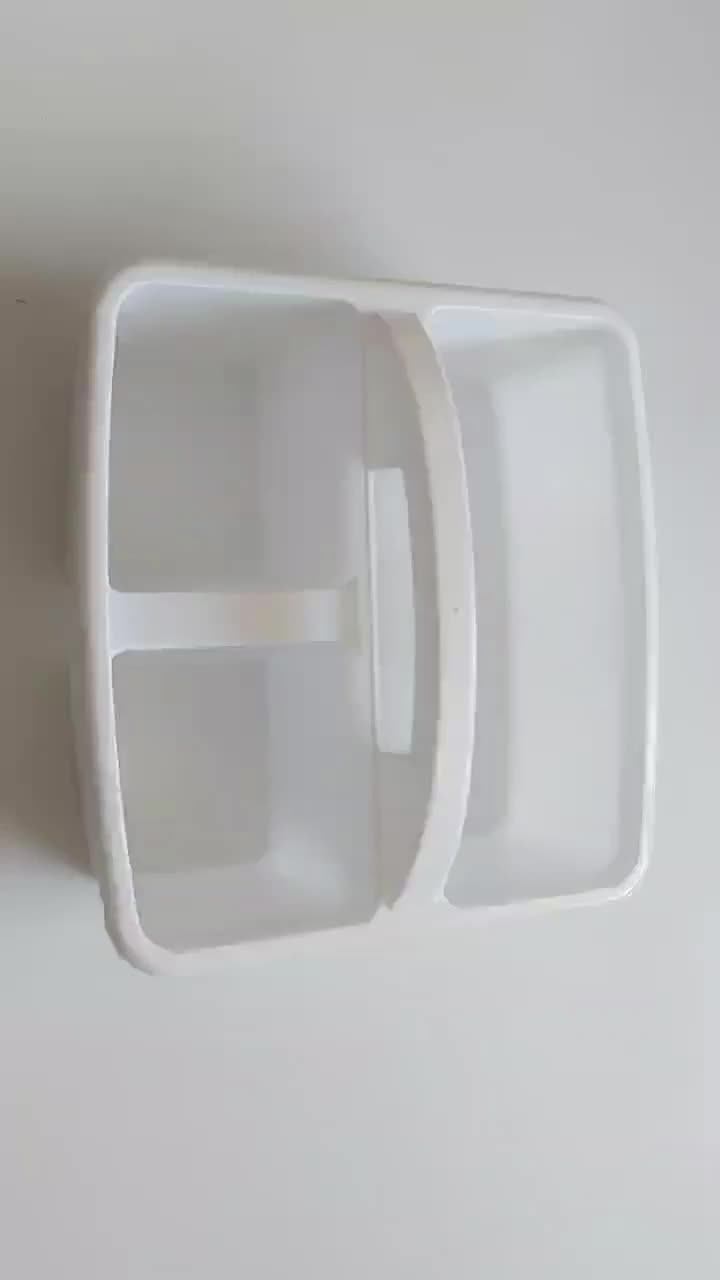 Portable 3 Compartments Storage Caddy With Carrying Handle Plastic ...