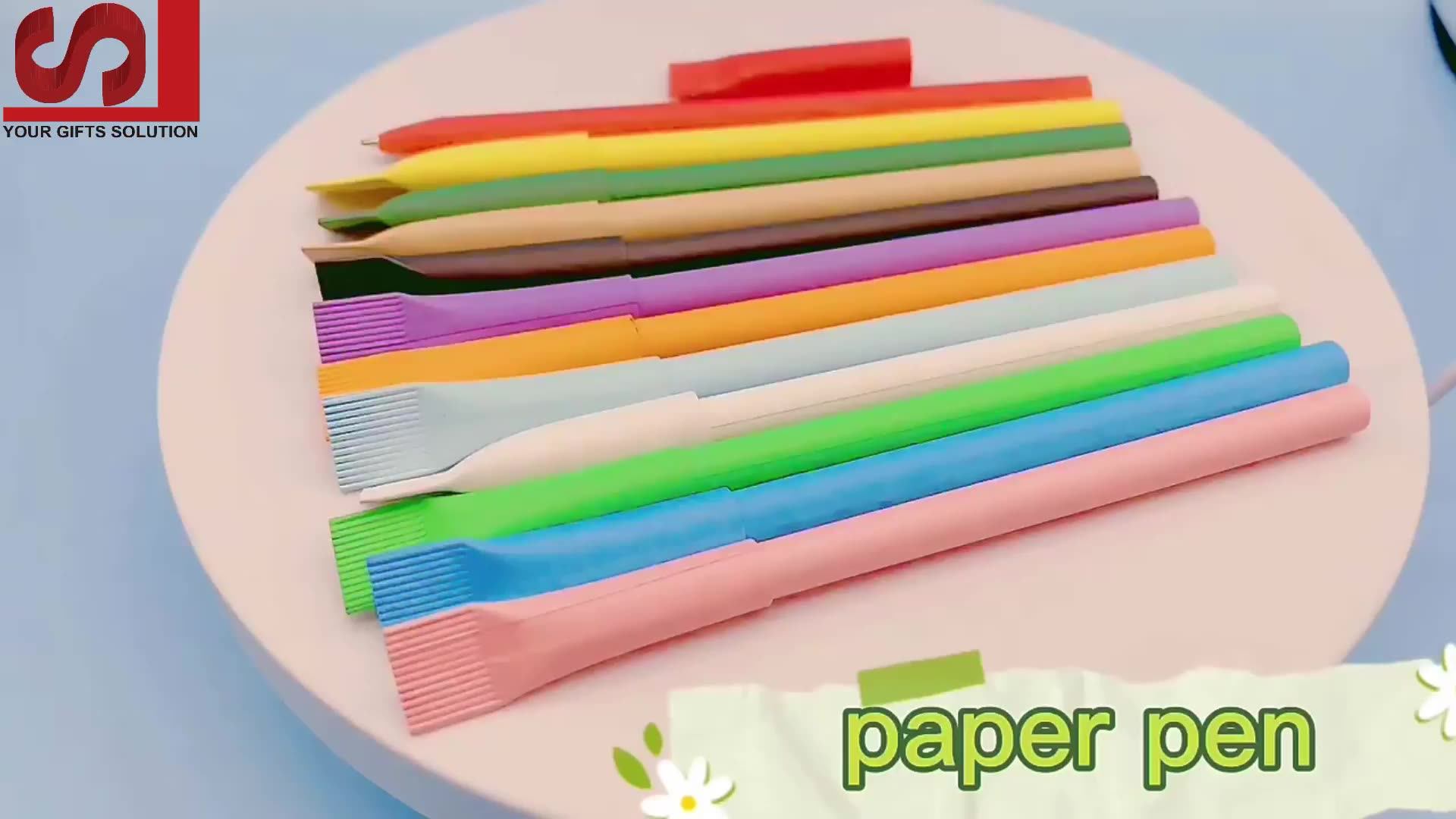 Hot Selling Promotional Recycle Paper Ballpoint Pen Eco Friendly ...