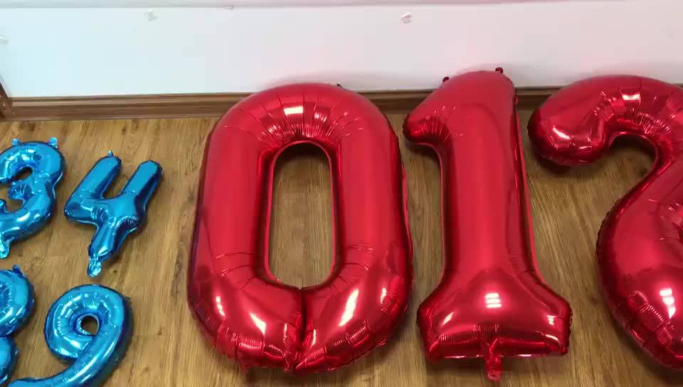 32 Inch Number Balloon Gold/silver/blue/pink/red/black/rose Gold ...