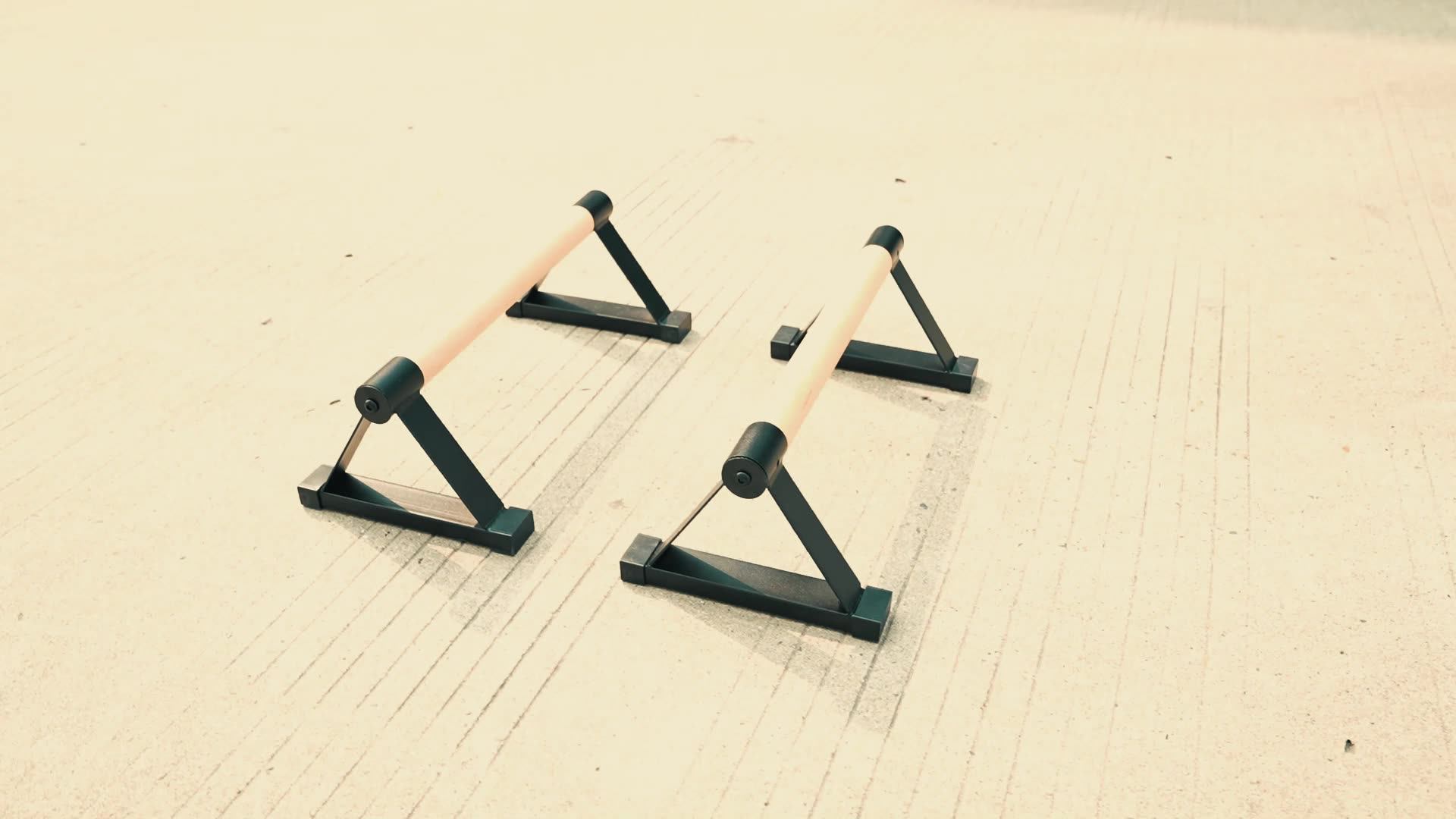 Wood Parallettes Set Calisthenics Handstand Parallettes Non-slip Yoga ...