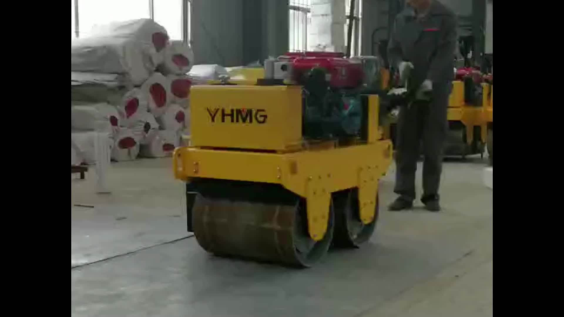 High Quality Yh-yls600c Walking Type Road Roller Compactor Machine Walk ...