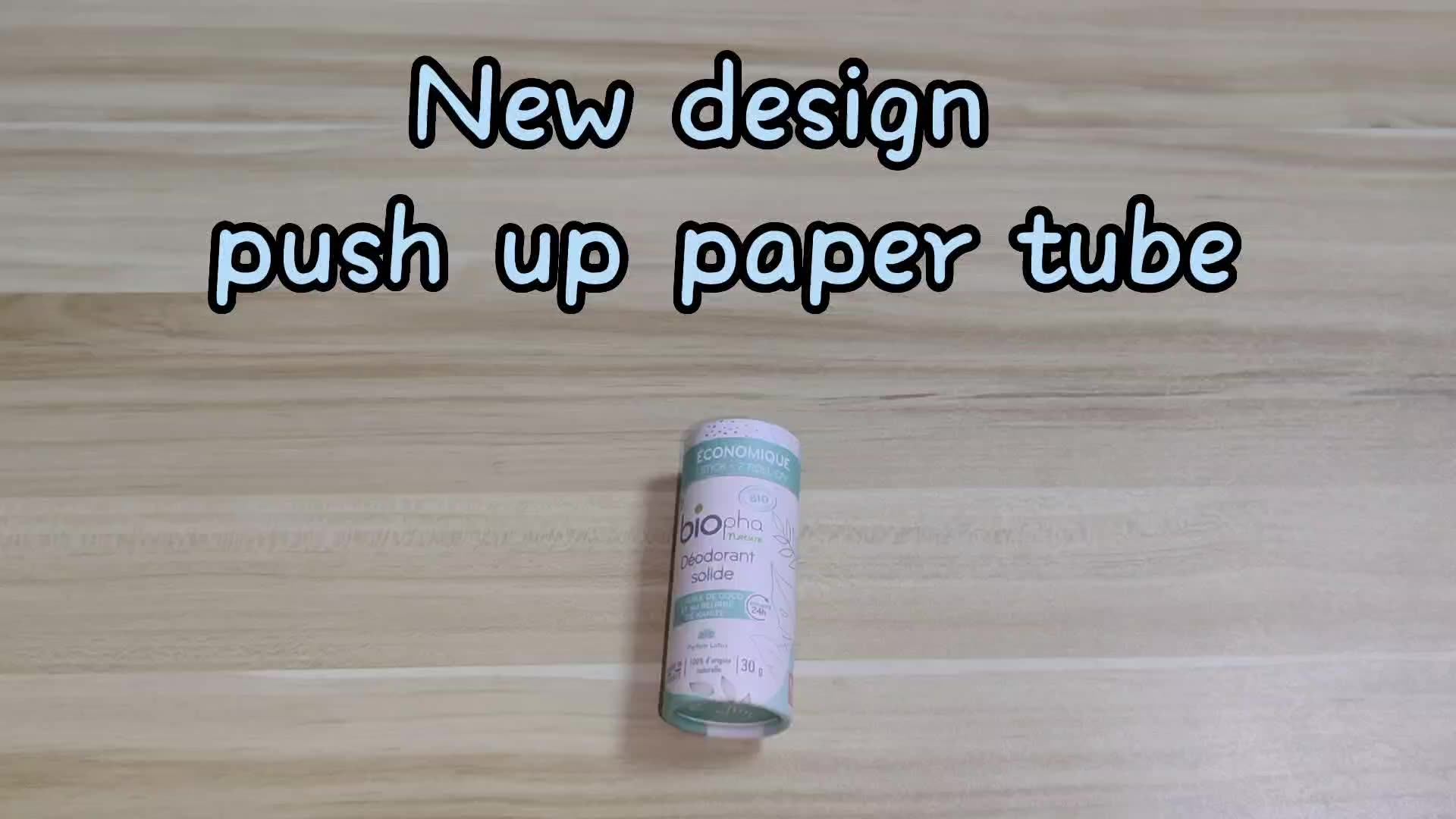 100% Biodegradable Cardboard Push Up Deodorant Sticker Round Containers ...