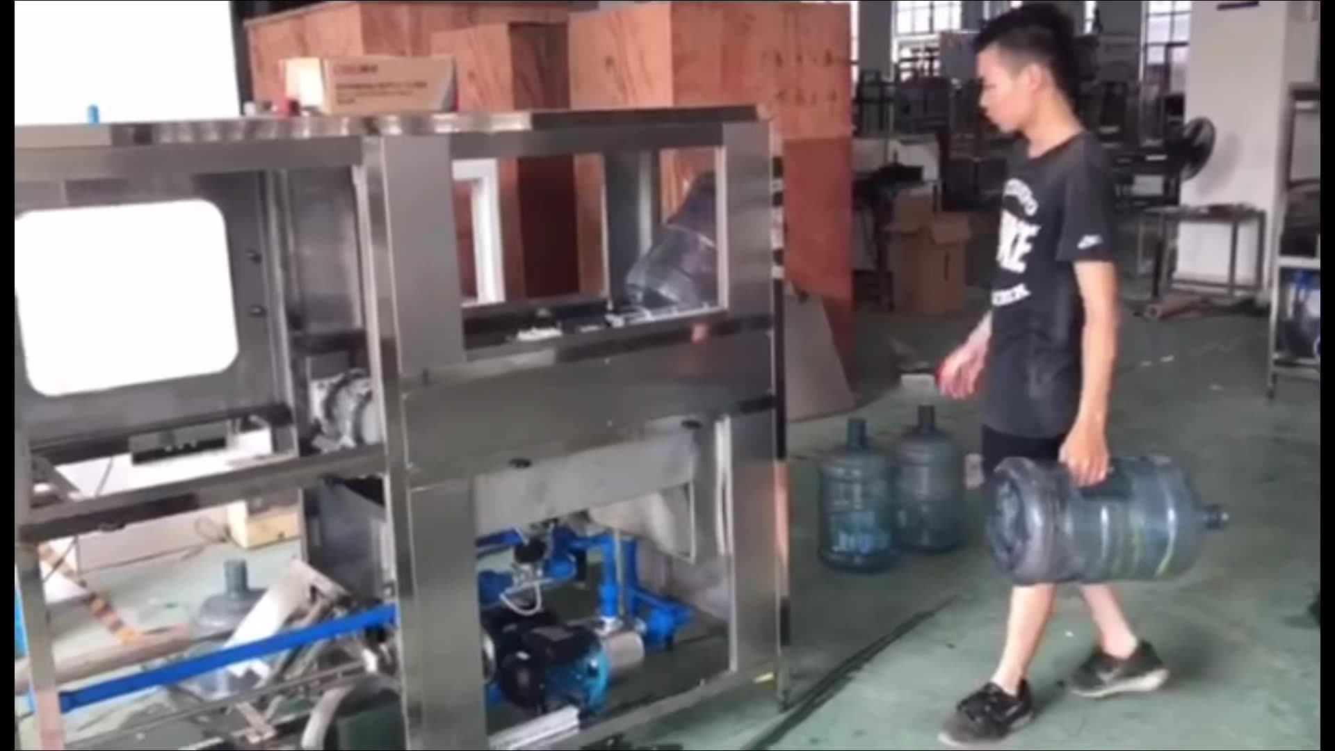 Full Automatic 3/5 Gallon Water Bottle Buckets Filling Machine 20 Liter ...