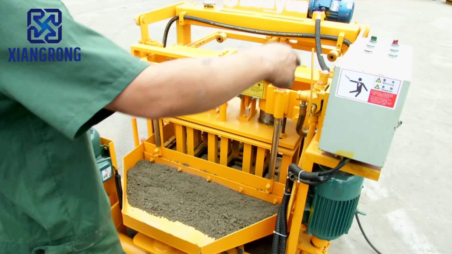 Mobile Egg Laying Concrete Block Making Machine Qt40-3a Small Scale ...