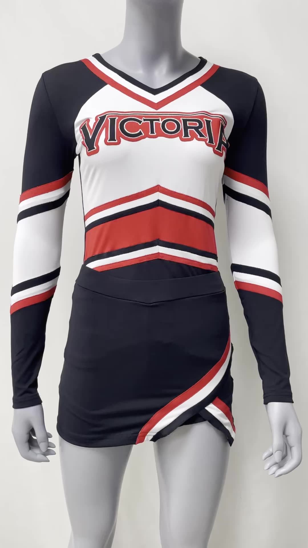 Custom Embroidery Cheer Clothes Applique Logo Cheerleading Uniforms ...