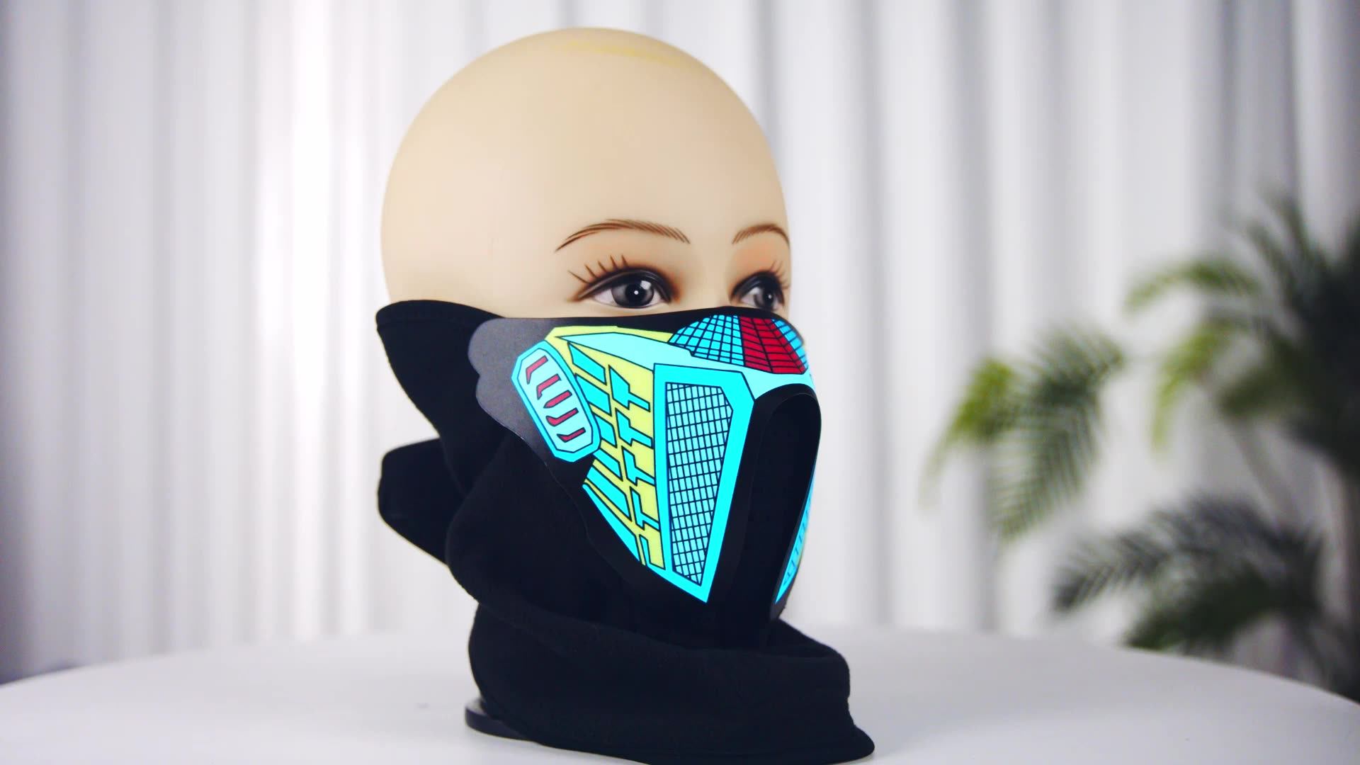 Led Sound Mask Lime Green Teeth - Buy Led Sound Mask,Sound Activated ...
