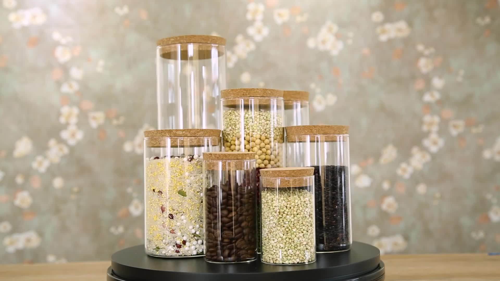 Borosilicate Glass Beaker Storage Jar With Cork Lid - Buy Glass Beaker ...