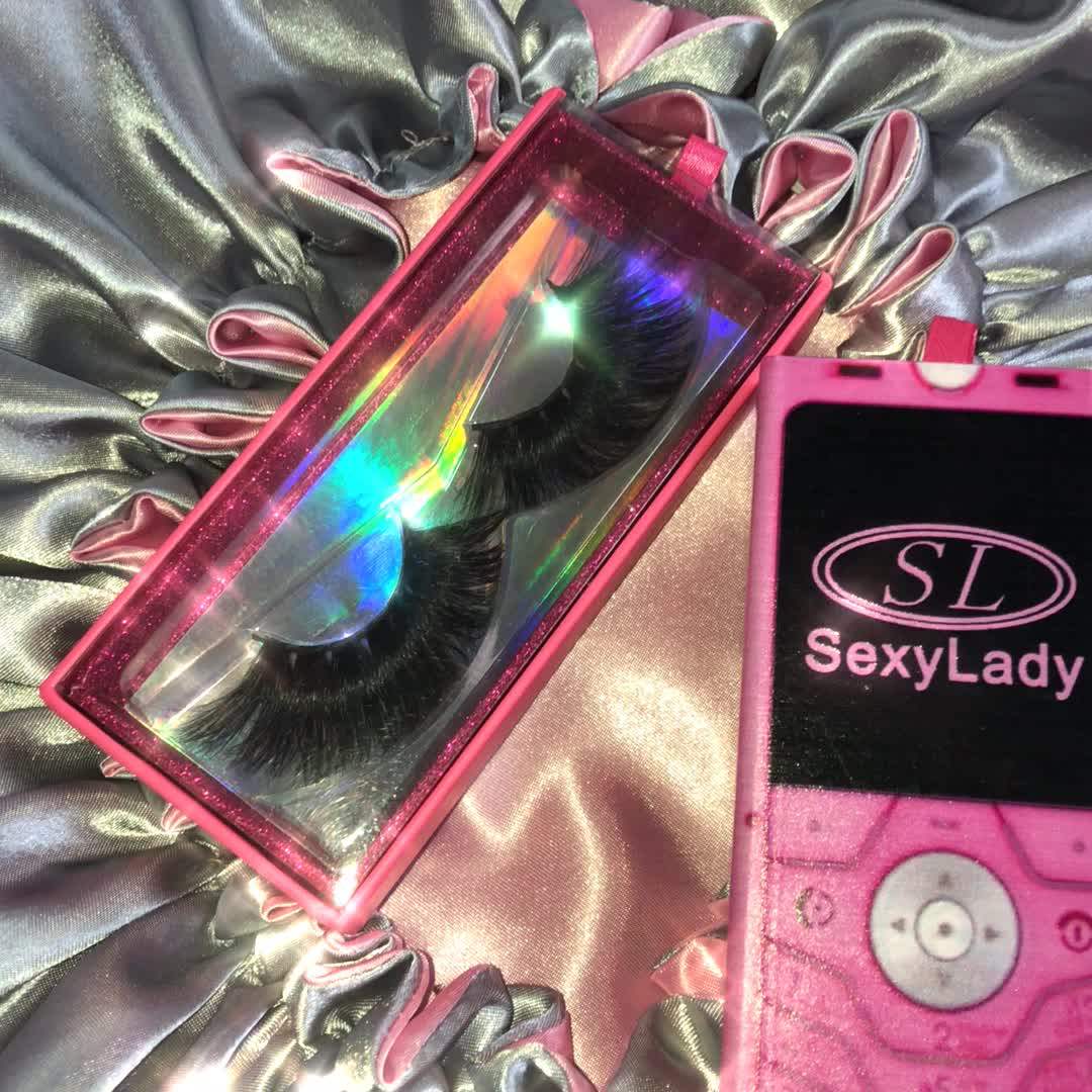 Wholesale Mink Lash With Custom Call Phone Pattern Eyelash Packaging ...