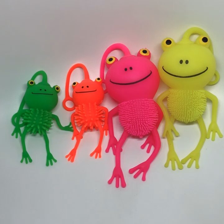Tpr Simple Puff Ball Frog Model Deformation Elastic Toy Ball For Kids ...