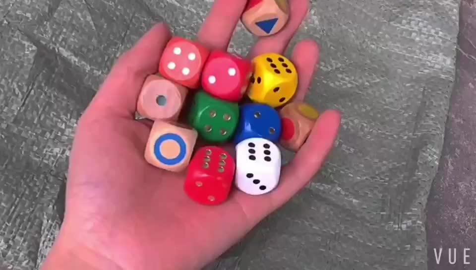 Polyhedral Cube Dice Supplier Natural Wooden Number Dice,Kids Game ...
