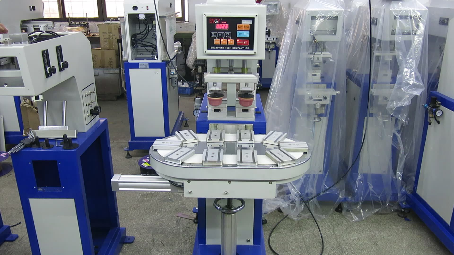 4 Colors Tampo Pad Printer Silicone Sealed Ink Cup Pad Printing Machine ...