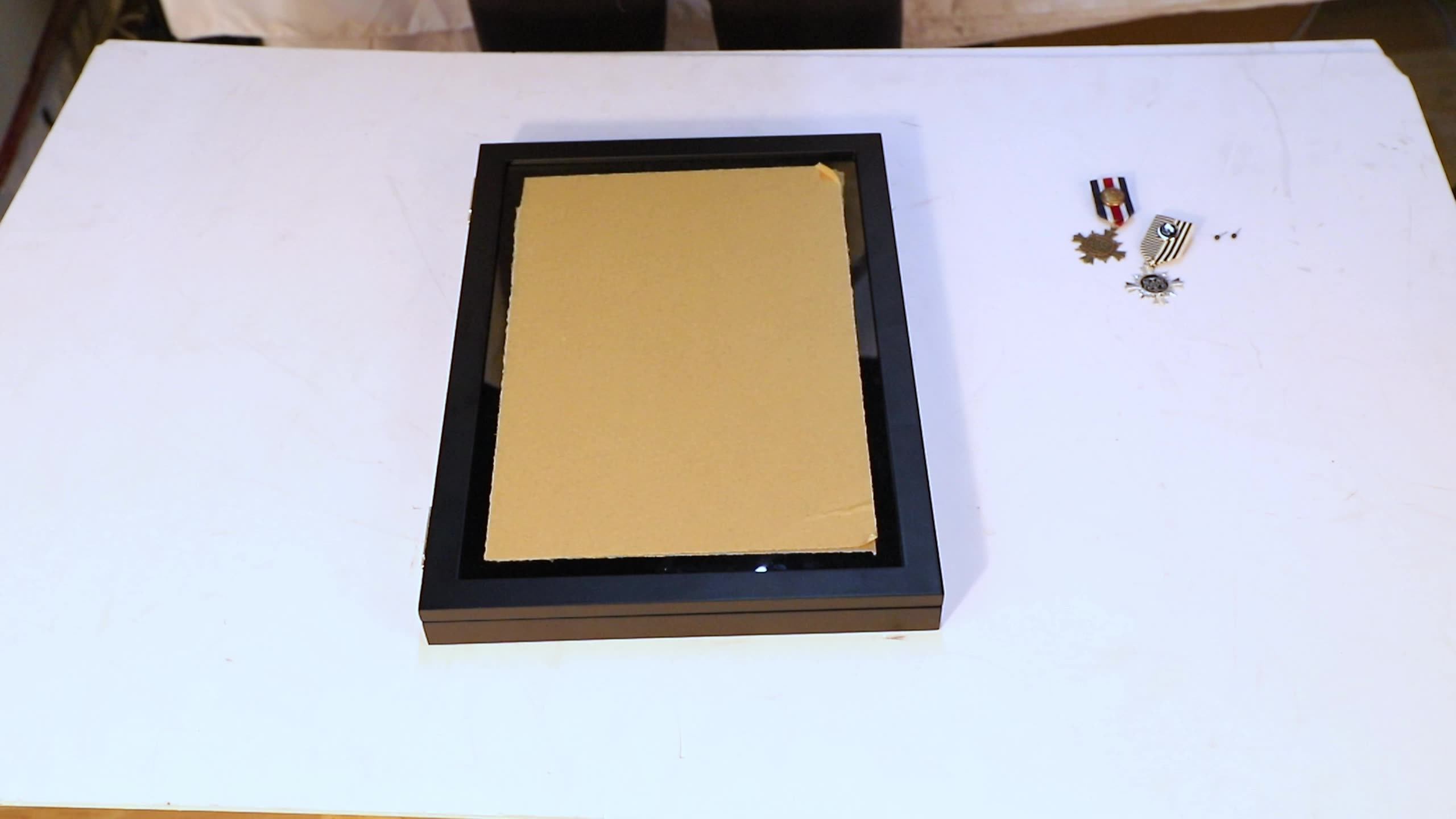 Badge Shadow Box Wall Hanging Cabinet Badge Pin Display Case Black 11* ...