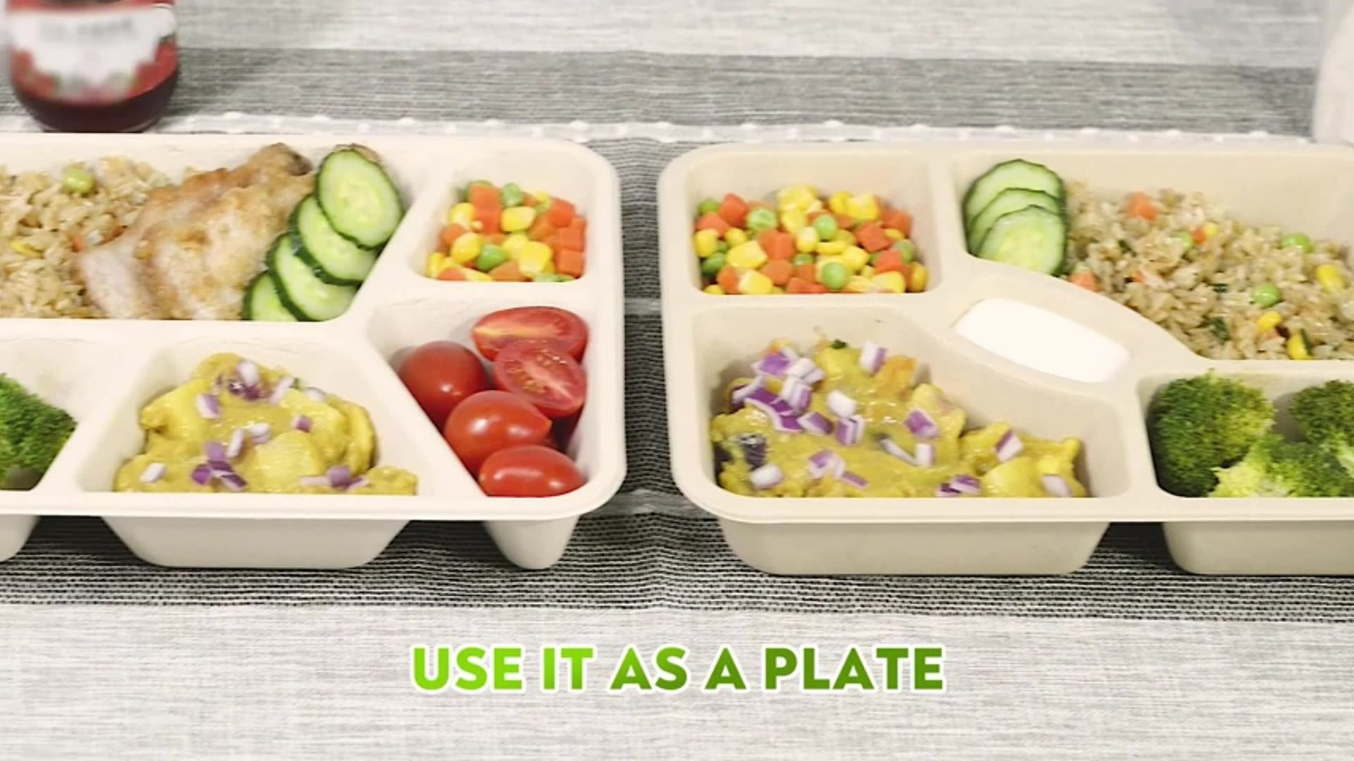 Biodegradable Clamshell Packaging Container Sugarcane Bagasse Paper ...